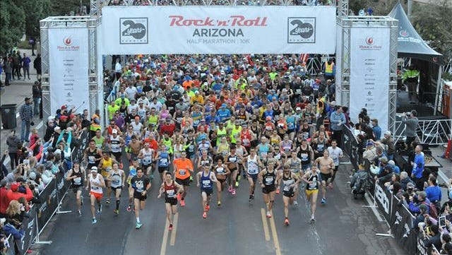 2019 Rock 'n' Roll Arizona marathon spectator, traffic guide