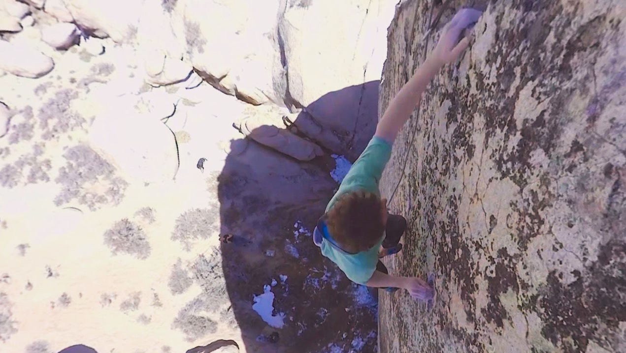 No ropes: Climber attempts one of USA's toughest boulders