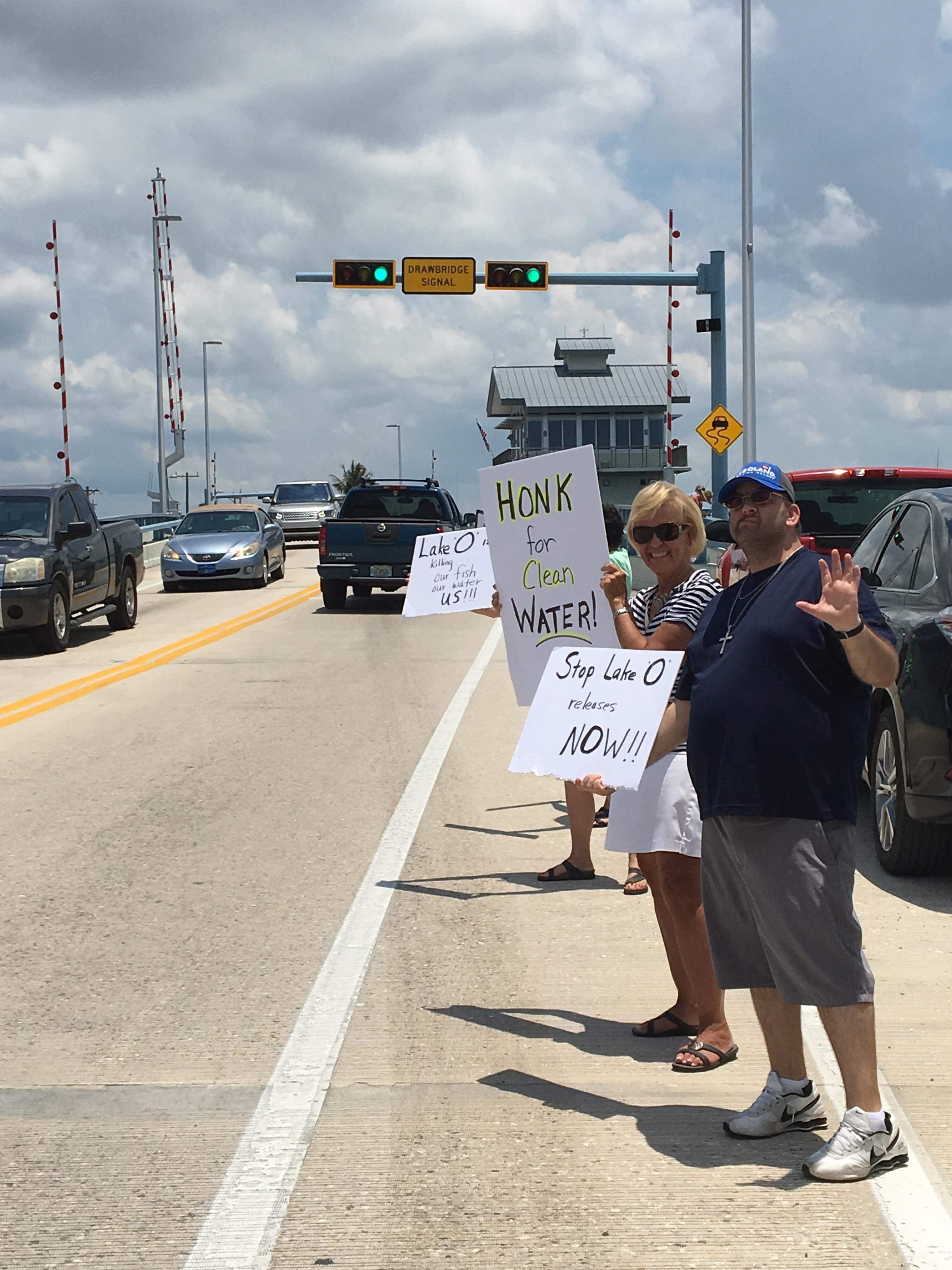 Group at Matlacha Bridge on Sunday protests Lake O water releases