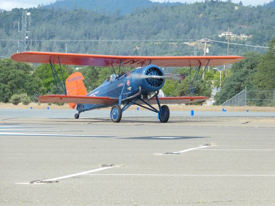 Vintage biplanes mark historic air mail flights