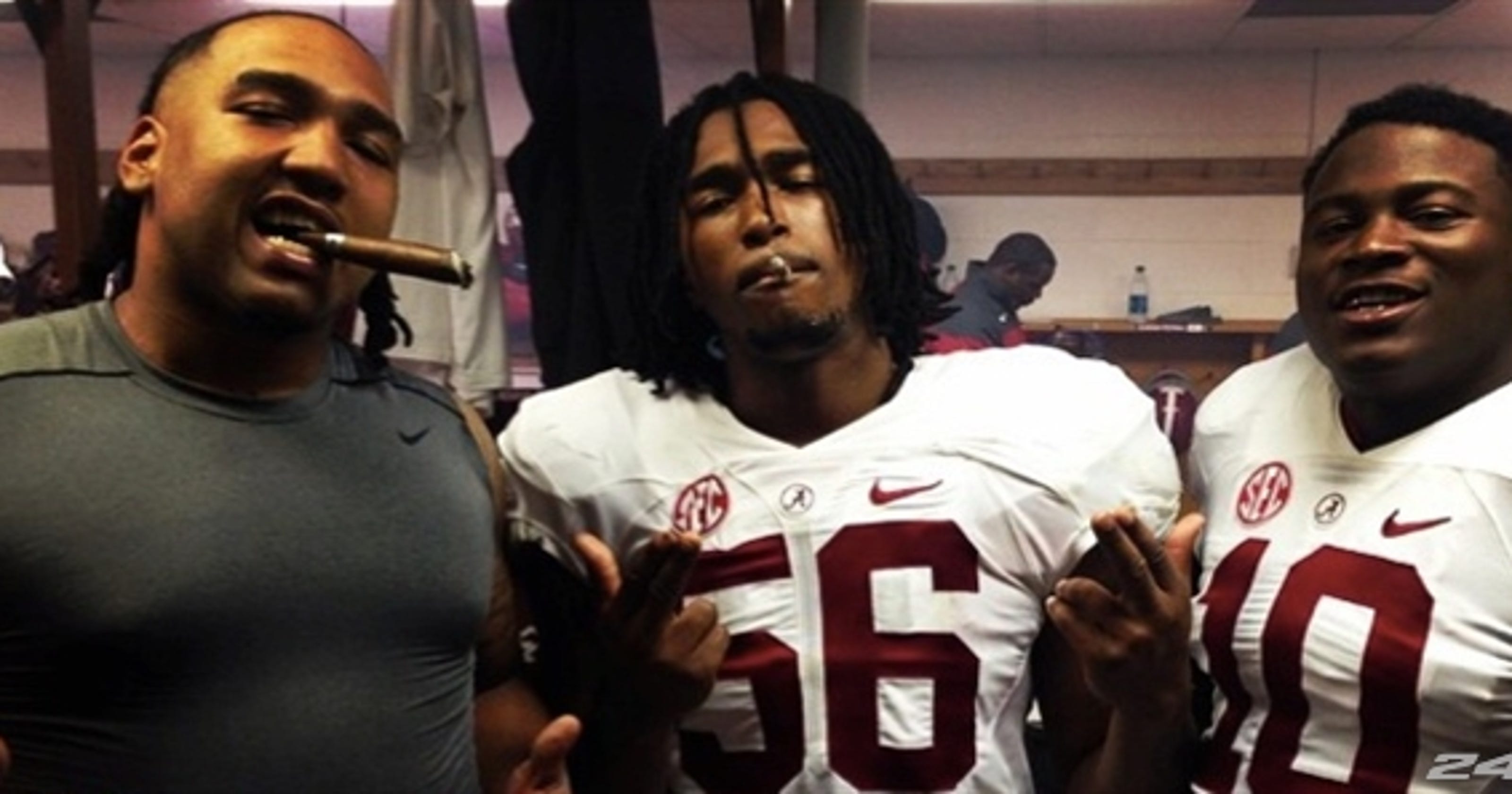 Photos show Alabama players smoking cigars at Neyland