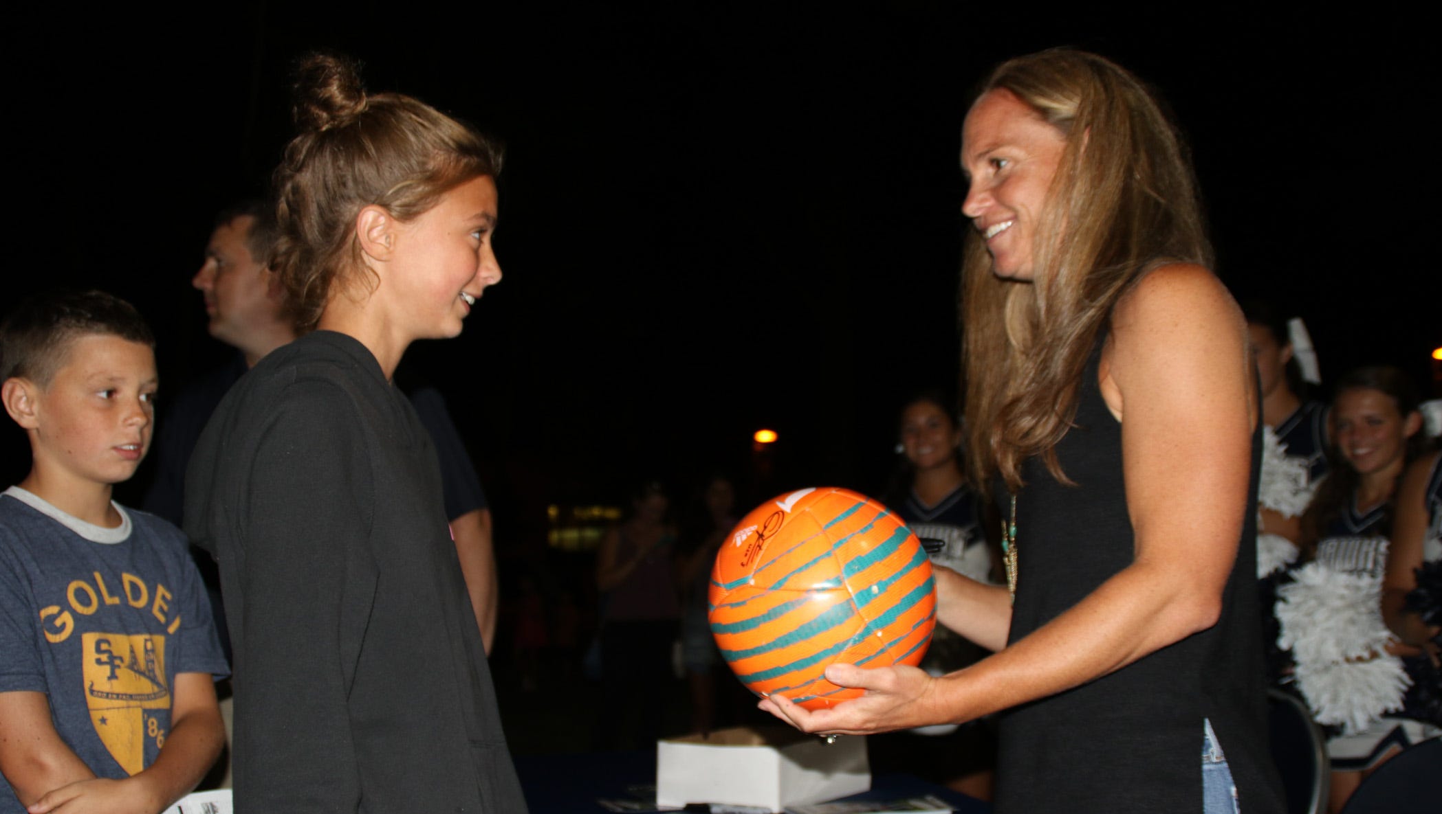 Christie Rampone returns to Monmouth, mulls her future