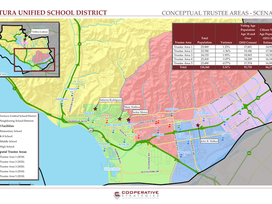 Ventura school board sees possible election maps