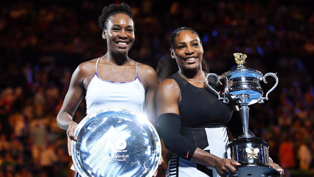 Venus and Serena Williams through the years