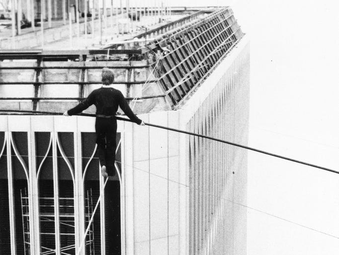 Philippe Petit's tightrope walk at World Trade Center 40 years ago