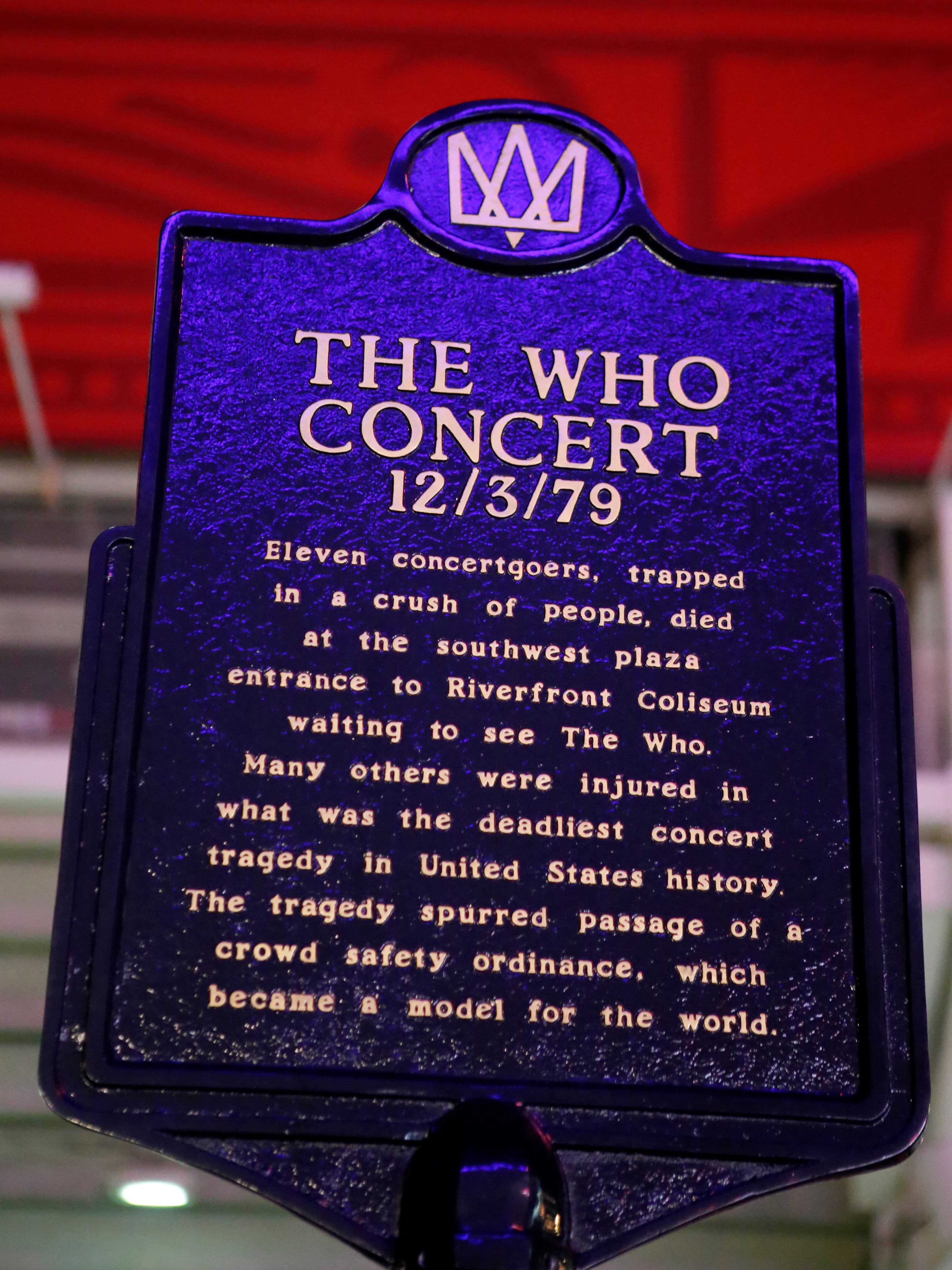 'Finally': Marker for 11 killed at The Who concert