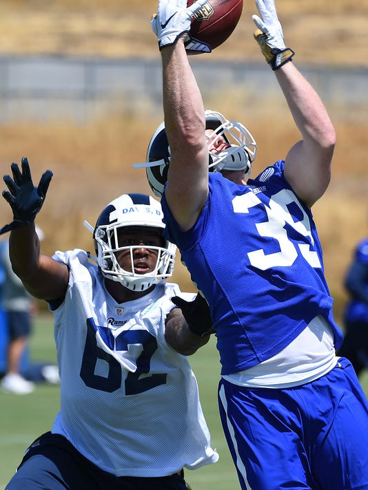 Fullback Sam Rogers making a first impression as a Rams rookie