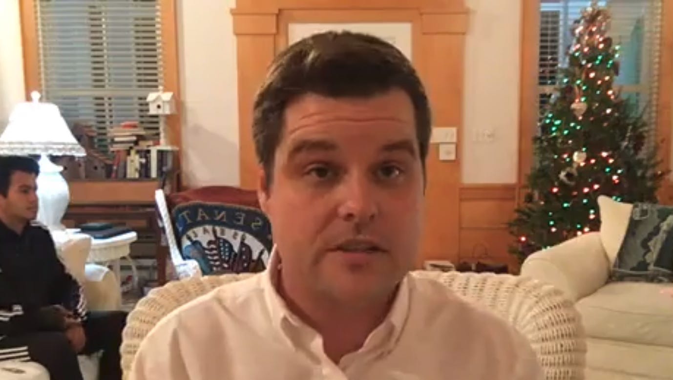 Matt Gaetz defends lone no vote on anti-human trafficking bill Matt Gaetz defends lone no vote on anti-human trafficking bill
