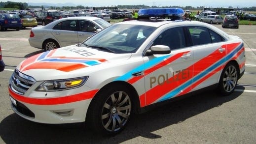 Which city has the best looking police cars?