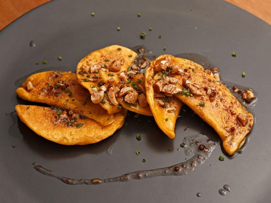 Sweet Potato Pierogi With Fish Sauce, Brown Butter