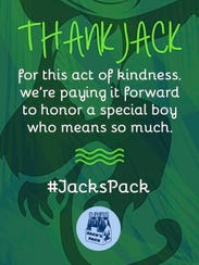 Paying it forward in memory of Jack