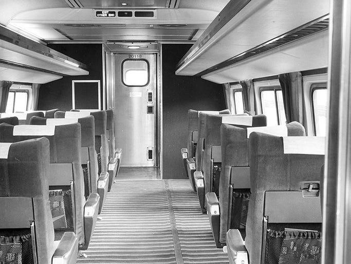 Amtrak interiors through the years