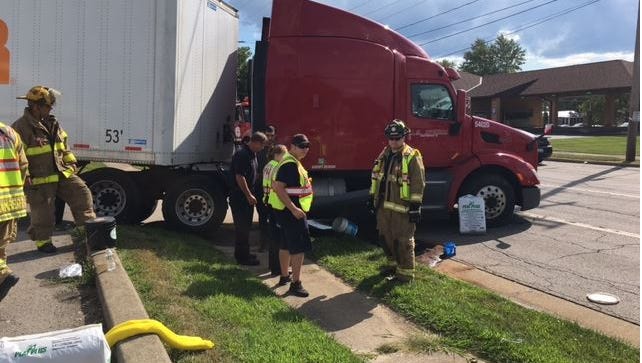50 to 100 gallons of fuel spilled from truck, some into creek