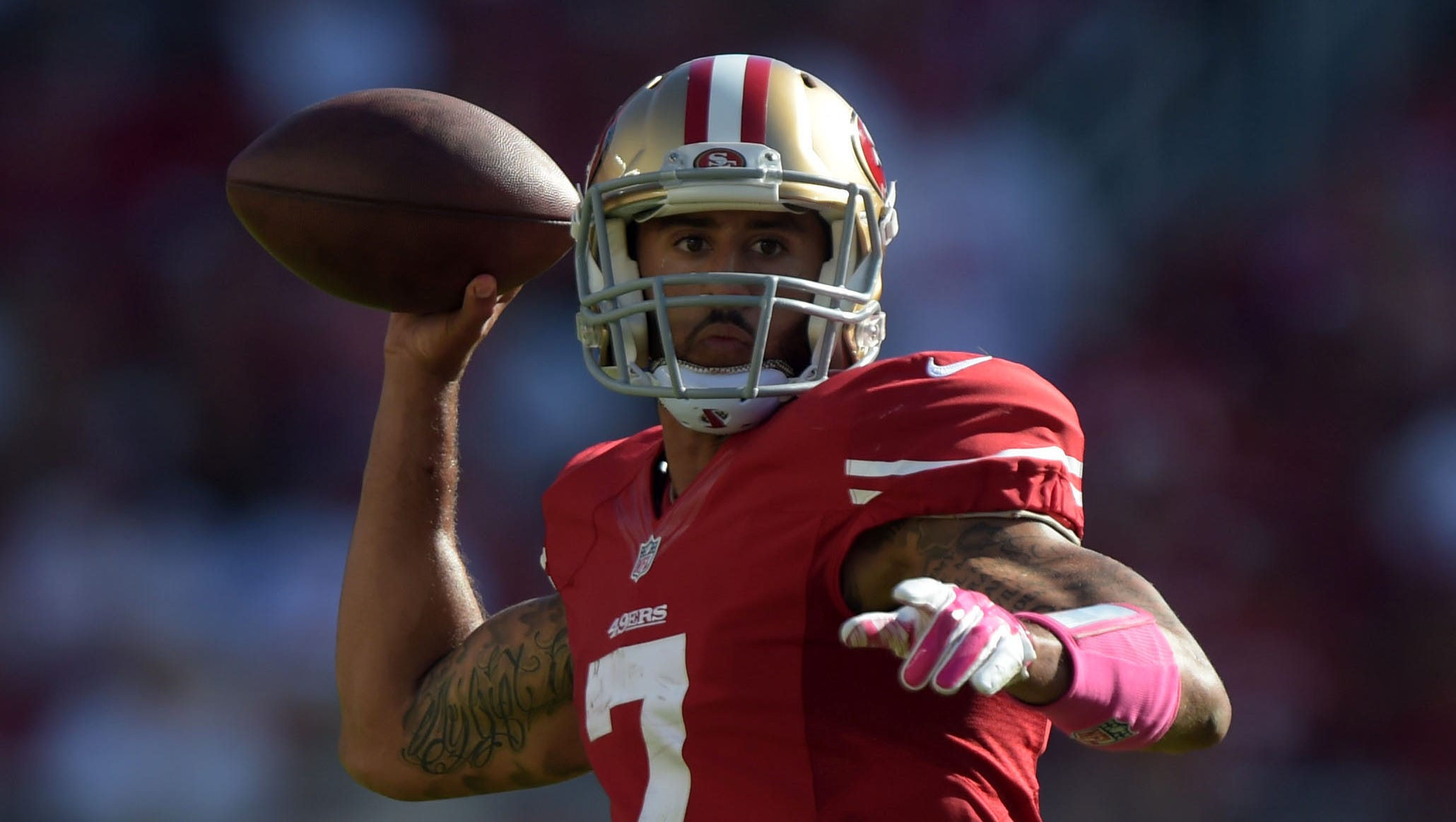 In national anthem protest, Colin Kaepernick makes biggest play of his ...