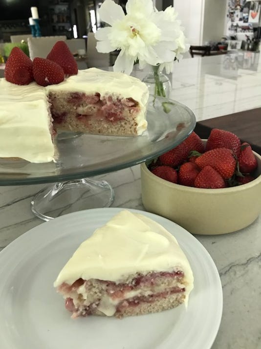 Use just-picked Upstate strawberries for the perfect springtime cake