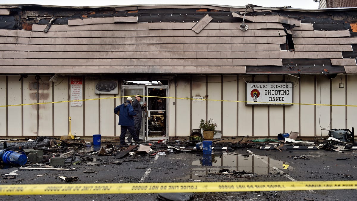 Photos: Three-alarm fire destroys West York gun range