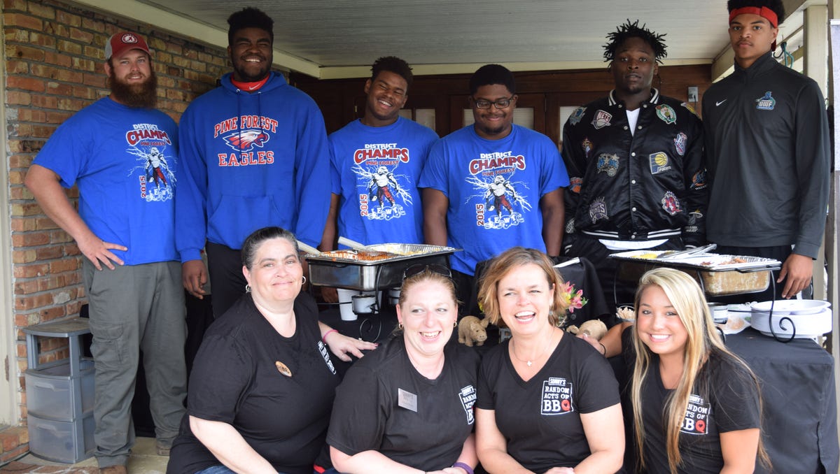 Photos: Lee Burt football surprise party