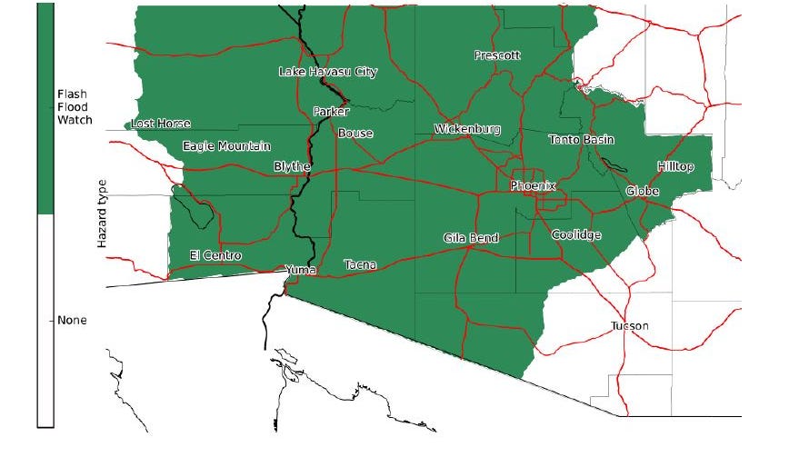 Hurricane Rosa could dump rain on Phoenix and pose flash flood risk