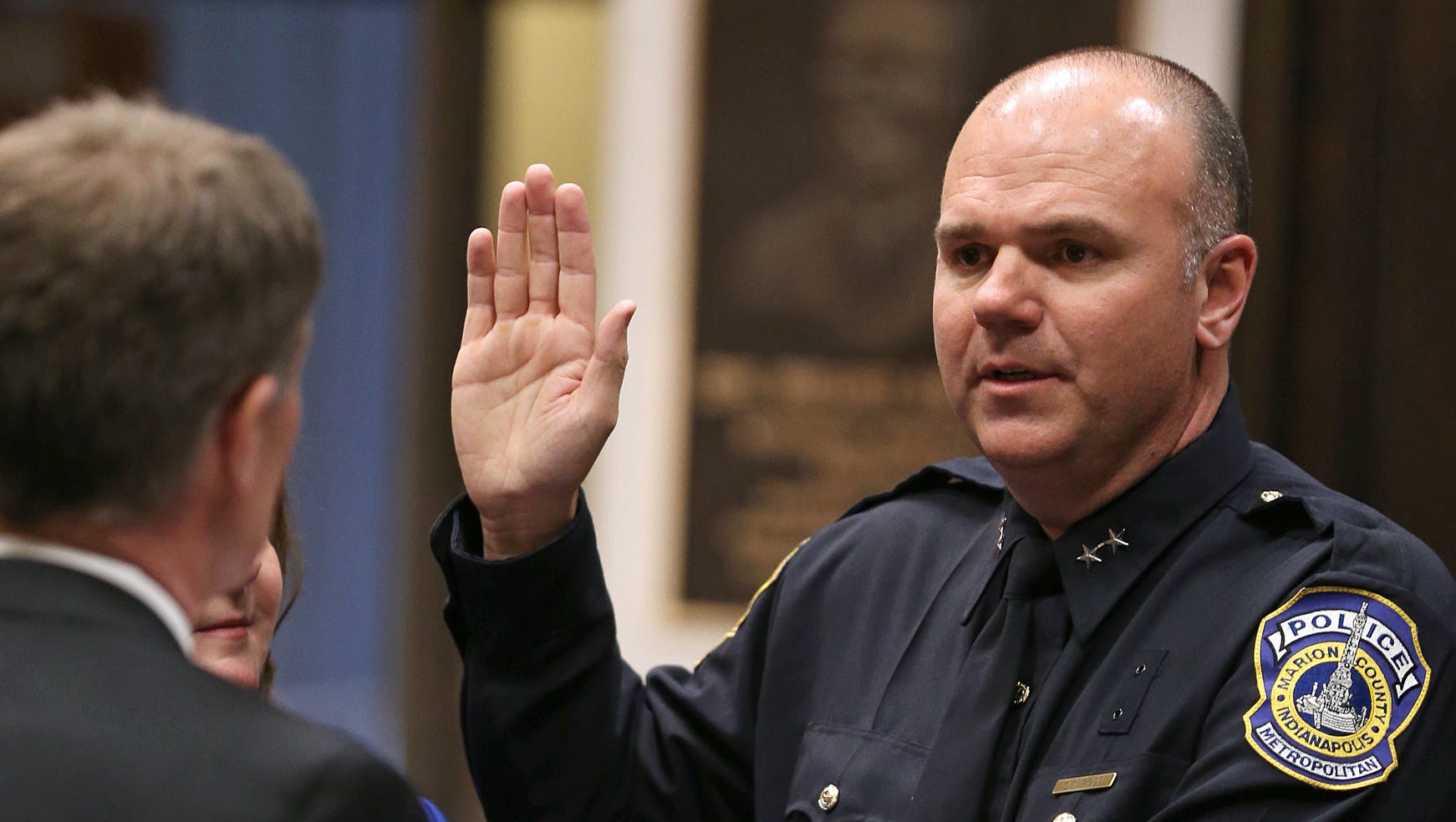 Indianapolis police chief sworn in 3 months after taking job