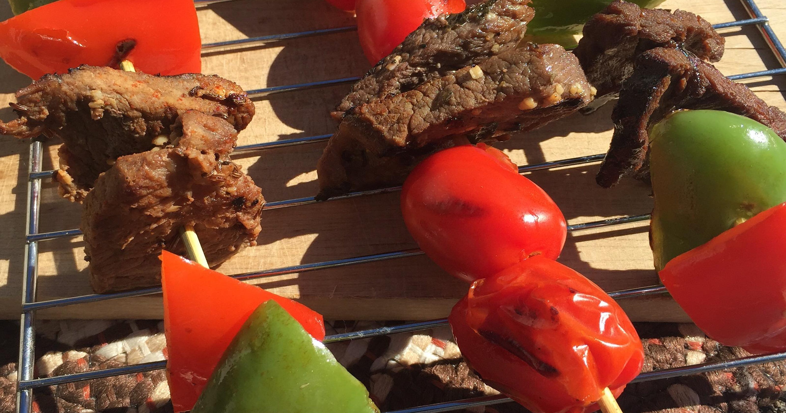 Recipe: Korean, Hungarian and Greek beef kebabs