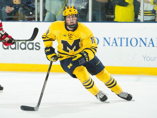 Dylan Larkin's choice: Another year at Michigan or Red Wings contract?