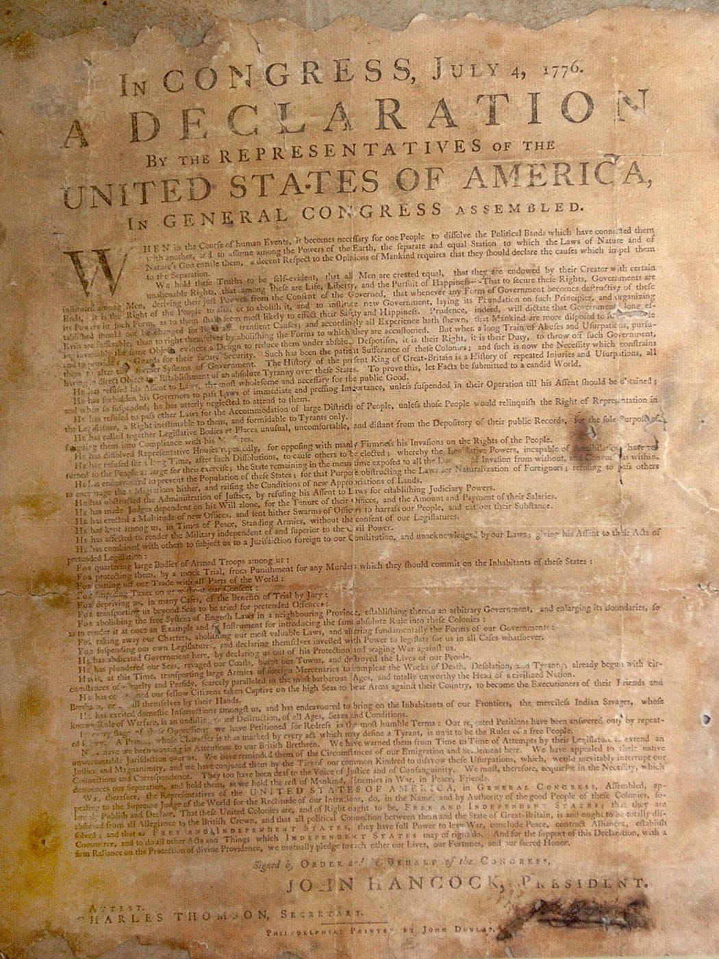 1776 – Continental Congress selects Thomas Jefferson of Virginia, John ...