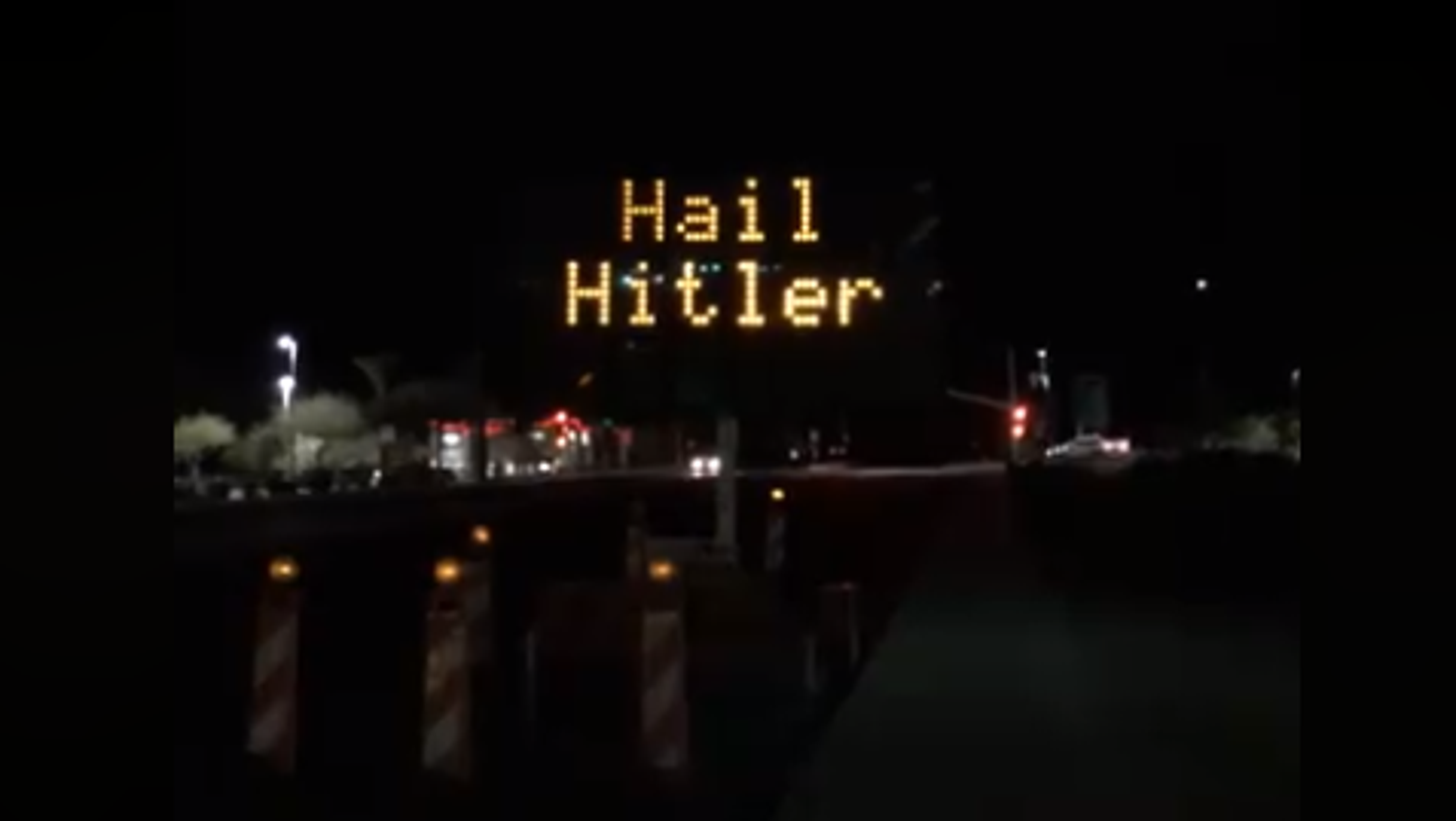 Hacked electronic road sign reads 'Hail Hitler' in Arizona Hacked electronic road sign reads 'Hail Hitler' in Arizona