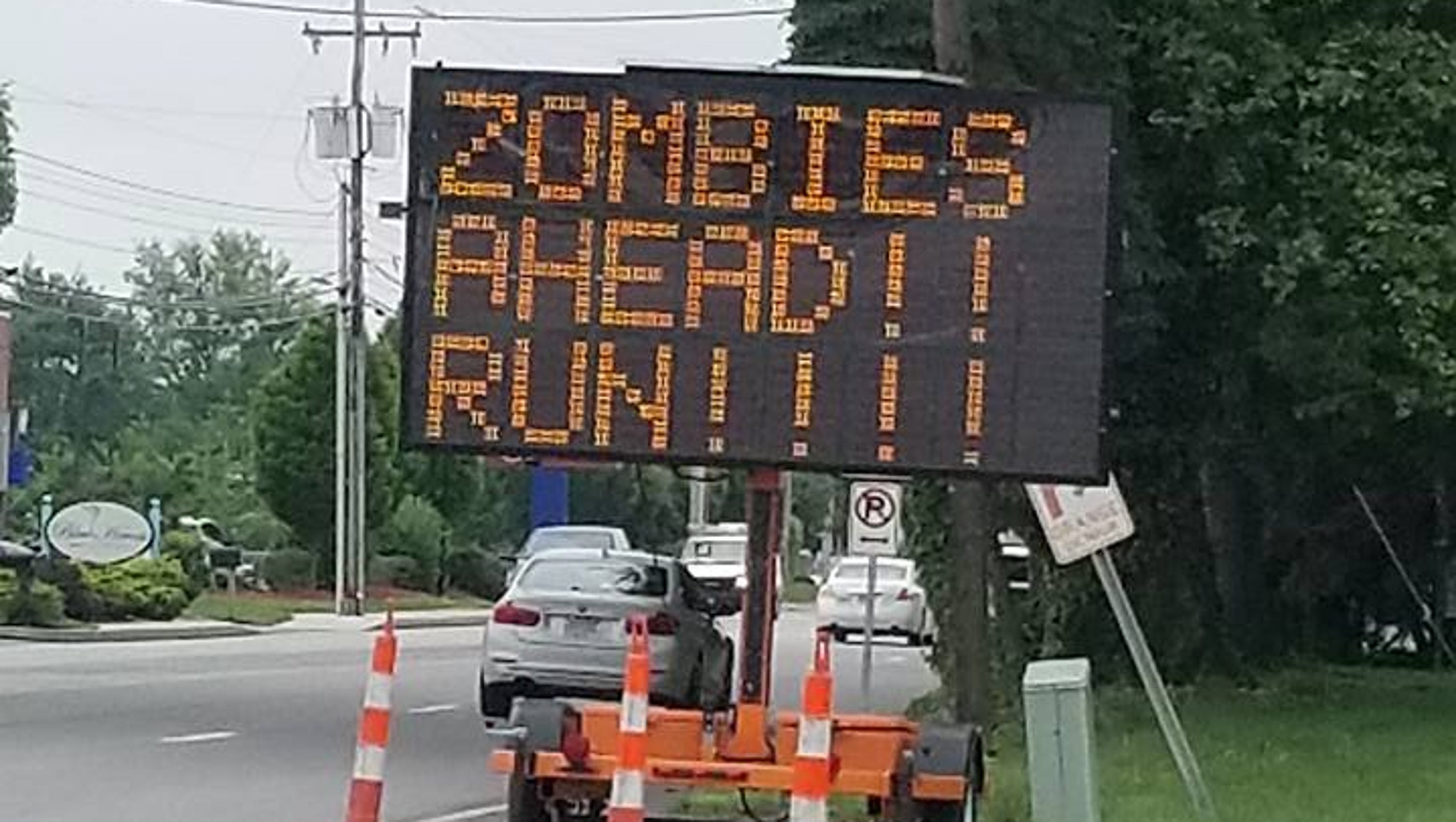 Zombie road sign prank disrupts traffic flow in Pennsylvania