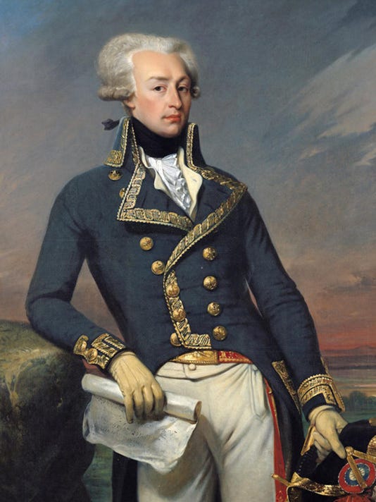 Thousands welcomed Lafayette’s visit in 1825