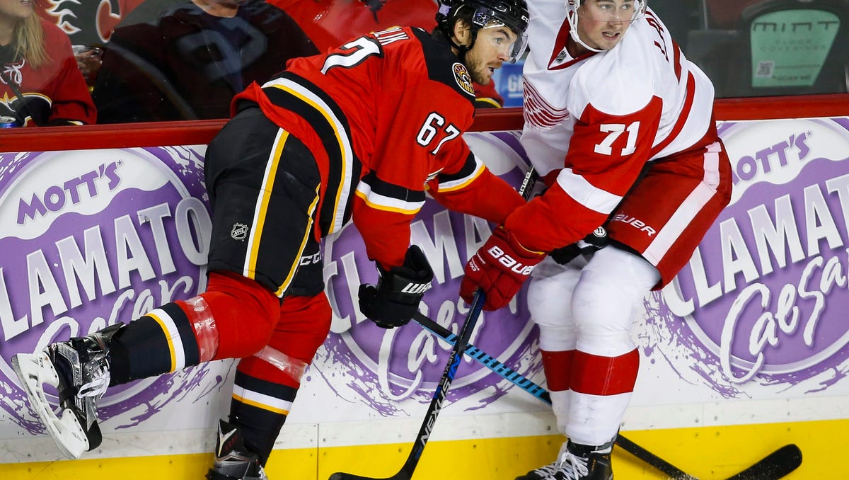 Flames 3, Red Wings 2 (OT)