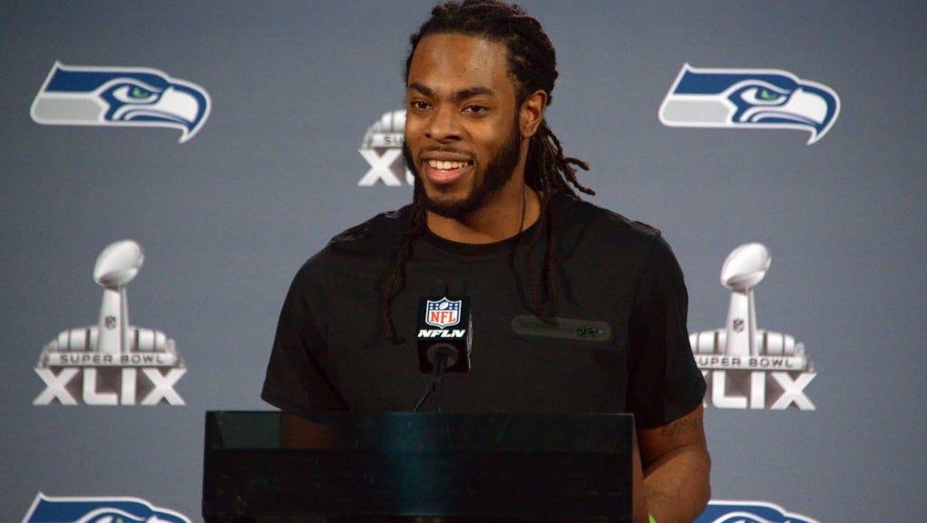 Seattle Seahawks cornerback Richard Sherman and his girlfriend, Ashley ...