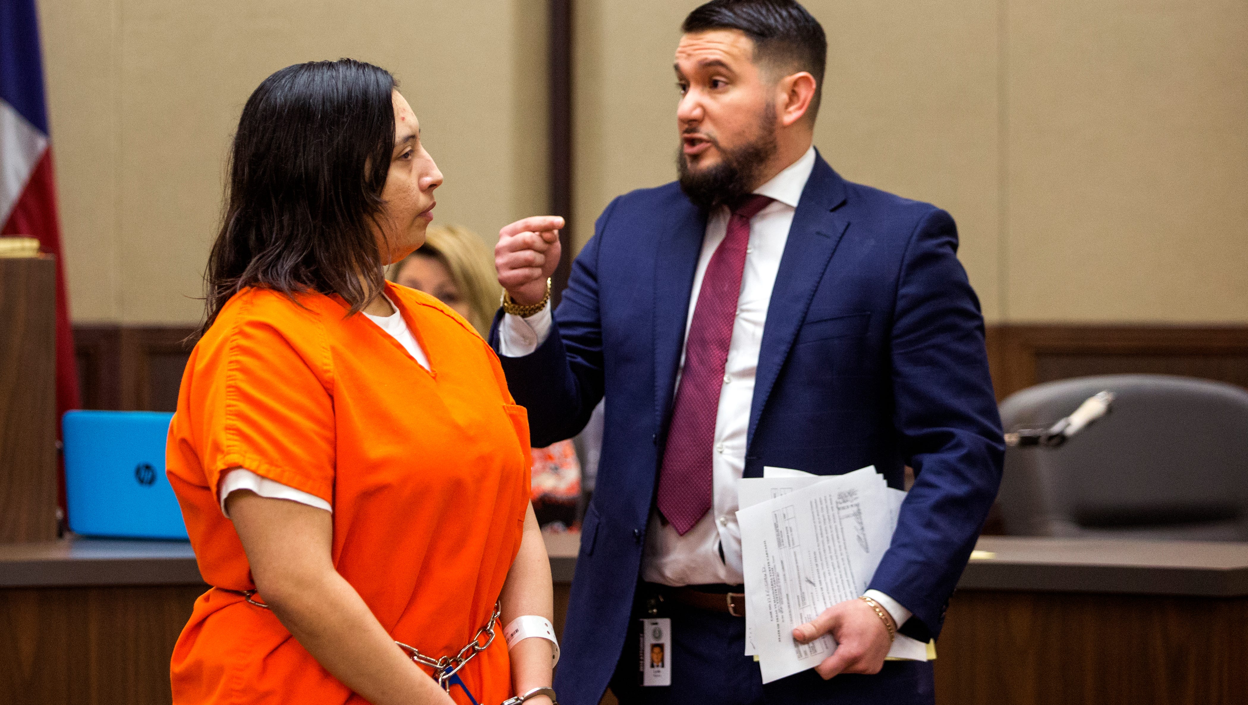 Woman accused of crime in Breanna Wood's death back behind bars