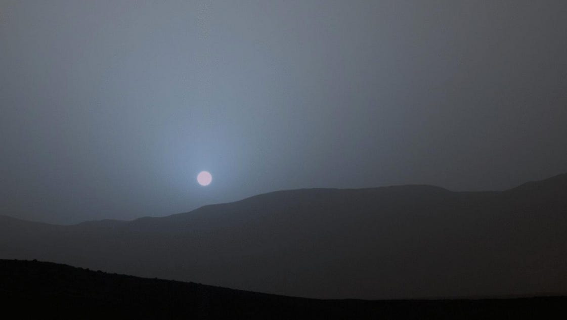 See a blue sunset on Mars