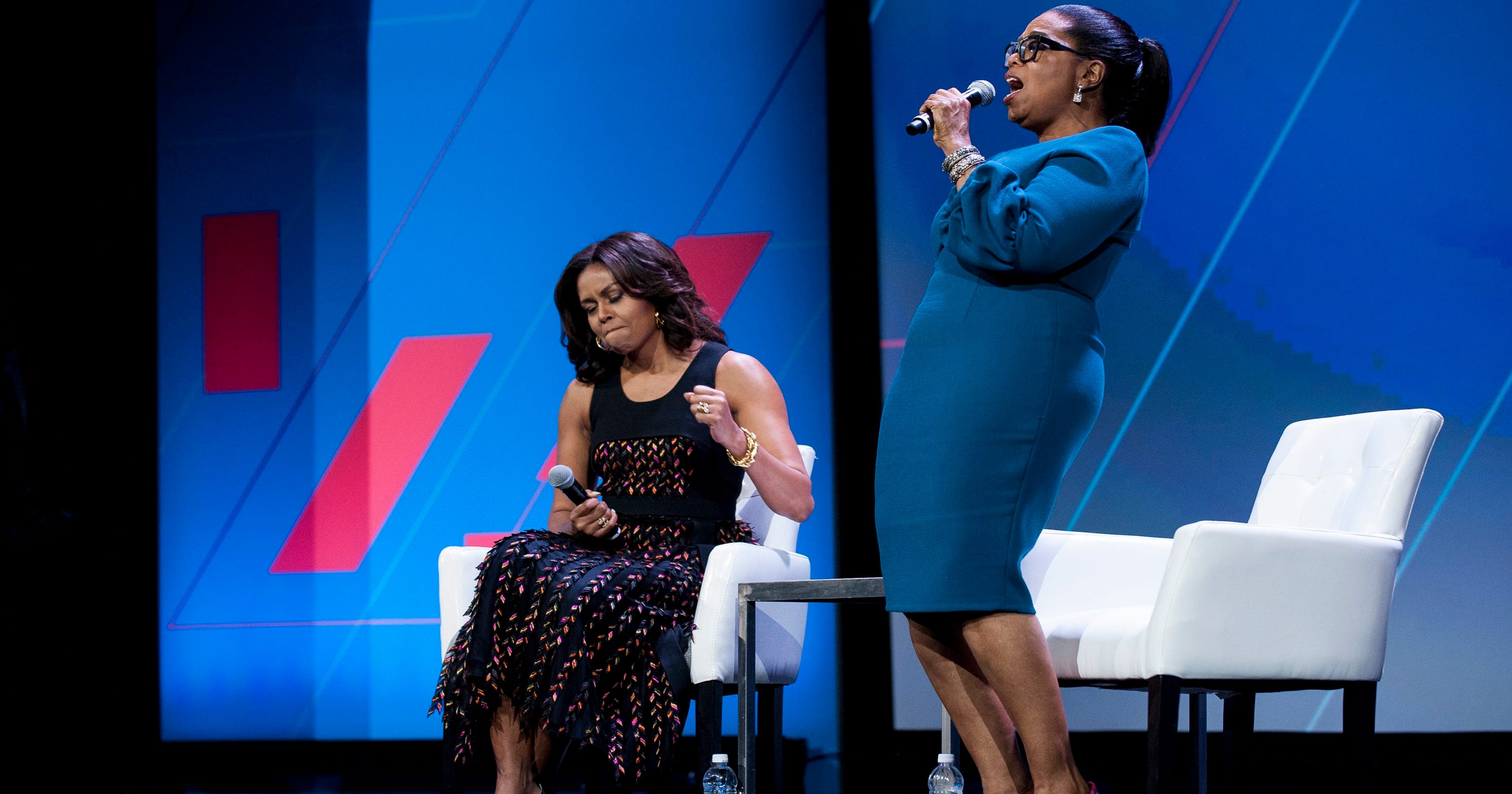 Michelle Obama and Oprah in a final media interview at WH