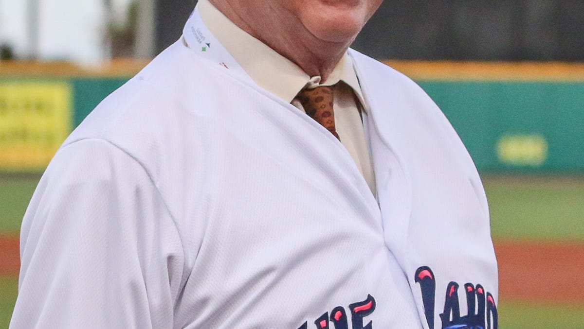 PHOTOS: Dr. James Andrews throws out first pitch for Blue Wahoos