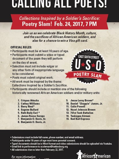 USO to host poetry slam