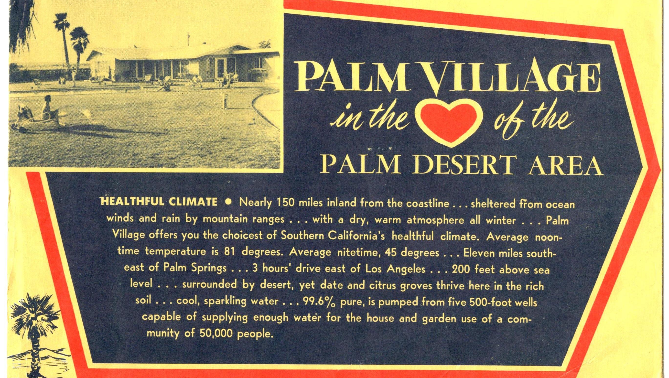 Before the city of Palm Desert, there was Palm Village