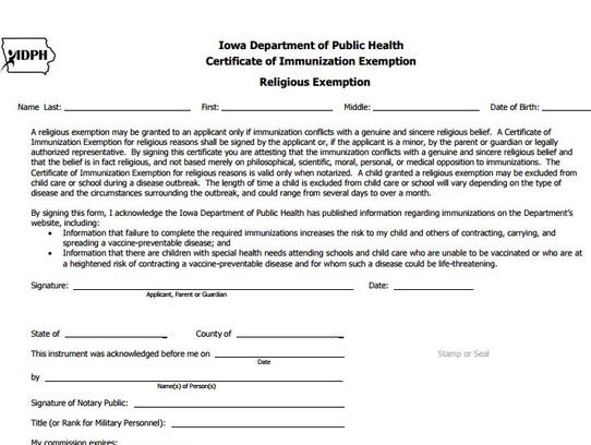 Sample religious exemption letter for vaccines massachusetts - booylist