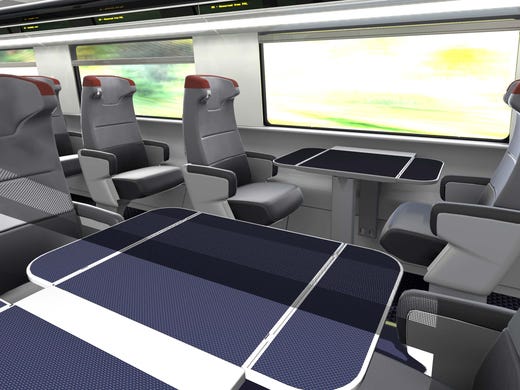 Here's the first look at Amtrak's new Acela Express trains.