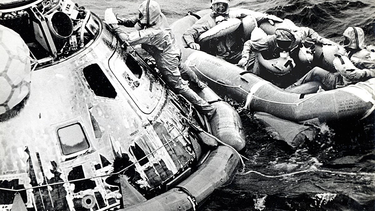 Apollo 11 splashdown covered by local photographer