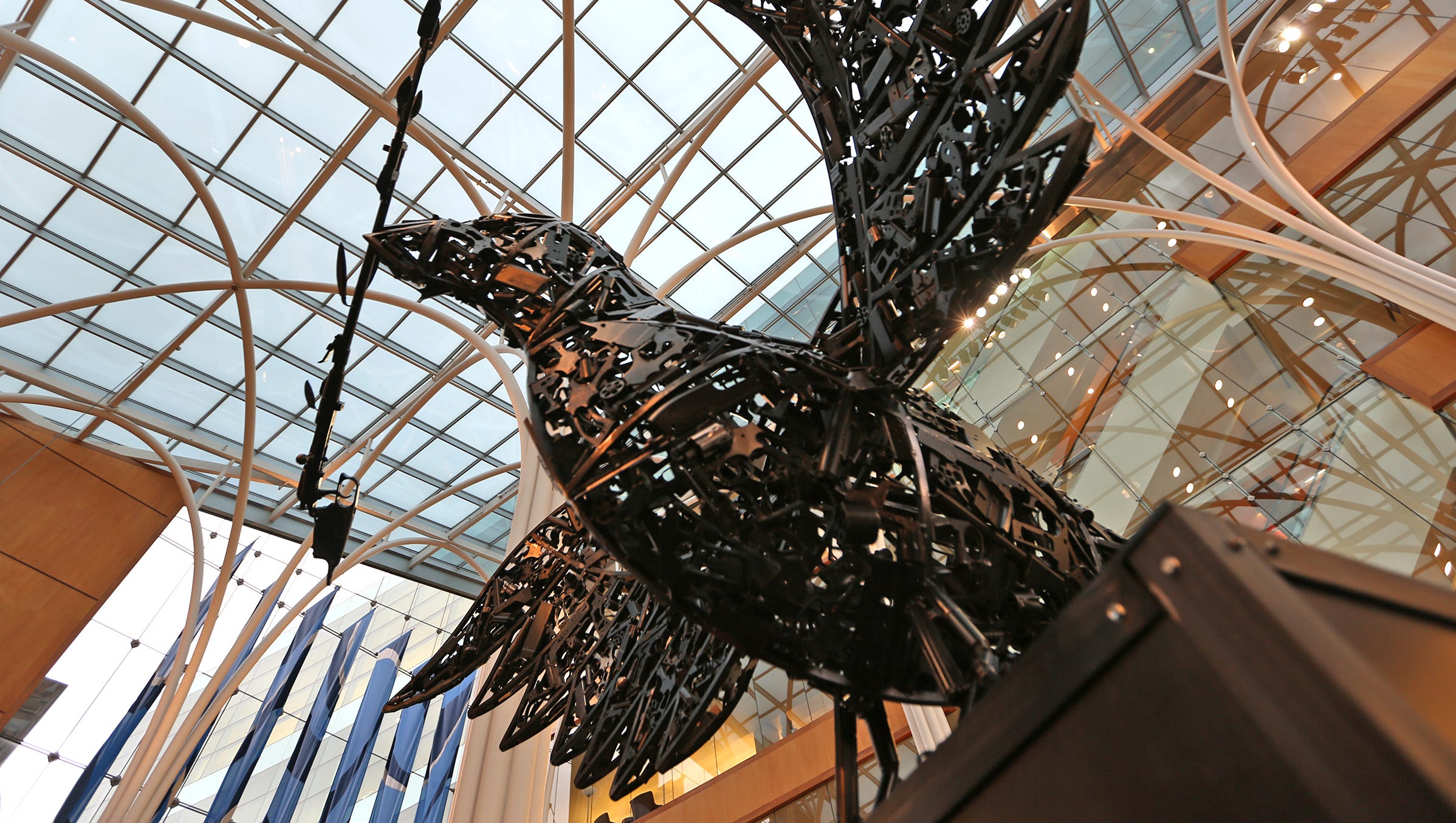 5 things to know about sculpture made of destroyed guns