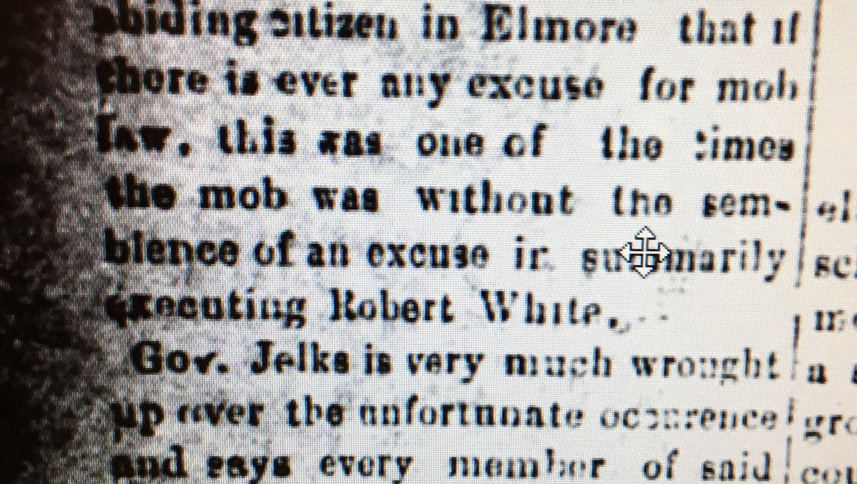 The lynching of Robin White and the confession of George Howard