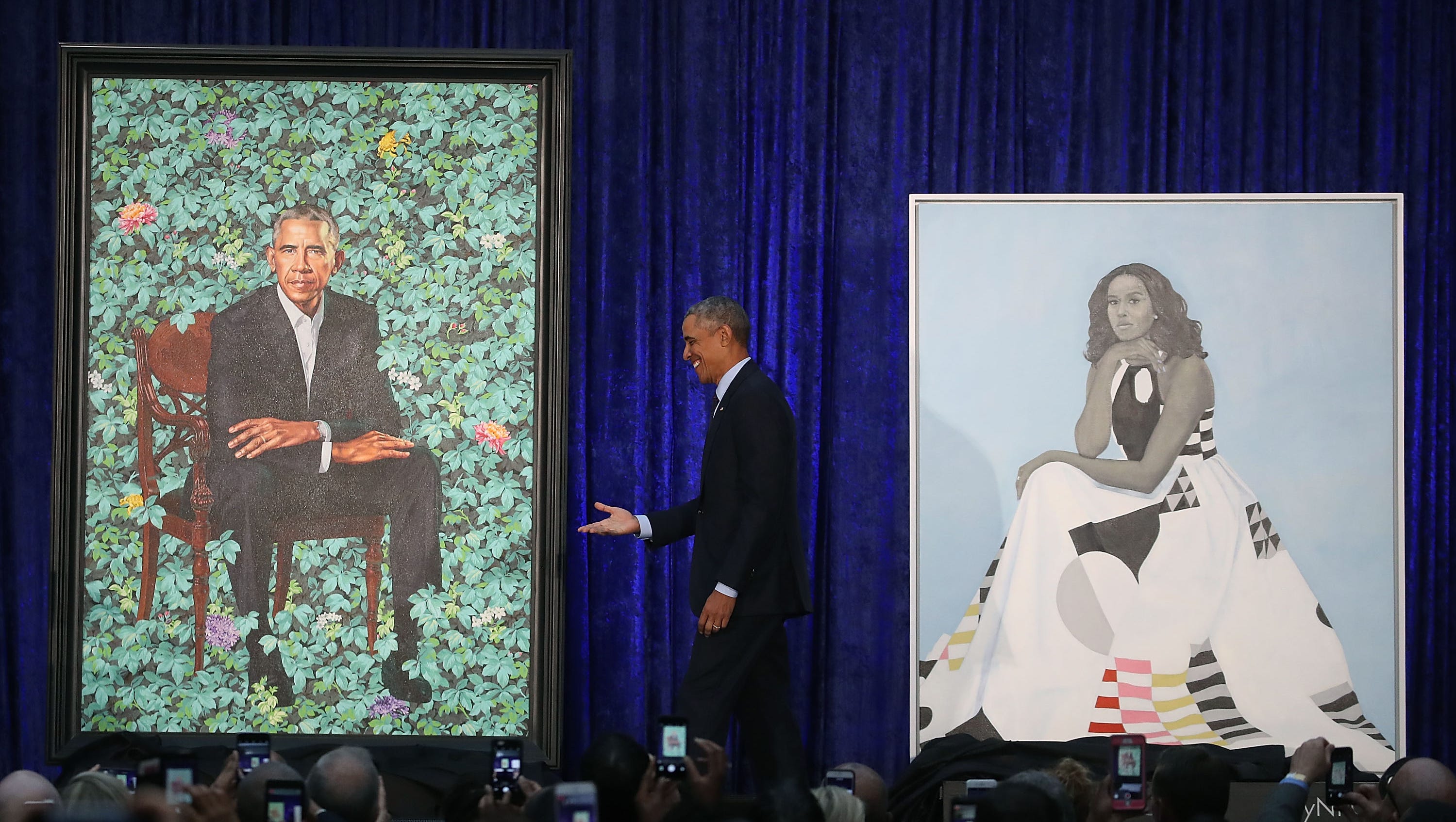 See the Detroit Institute of Arts painting by Obama's portrait artist