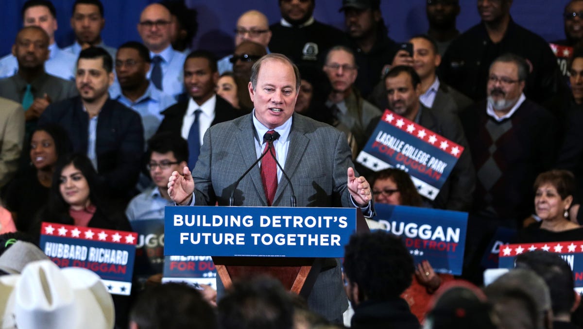 Photos: Detroit Mayor Duggan announces re-election bid