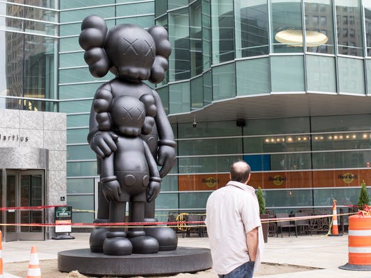 New Kaws statue installed in downtown Detroit
