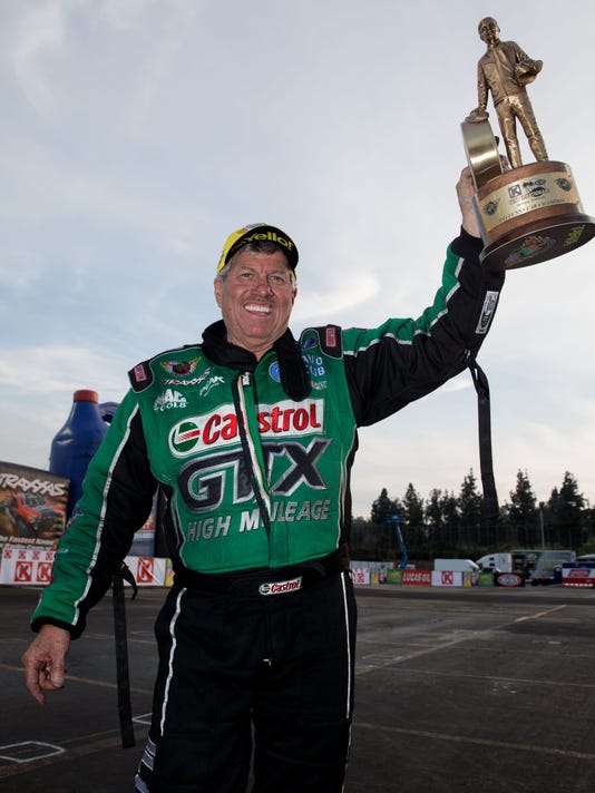 John Force wins NHRA opener with record-setting run
