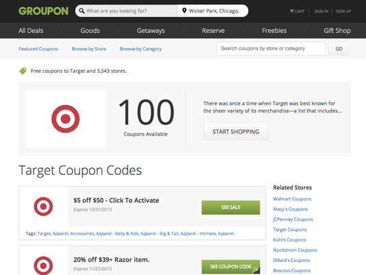 Groupon gets into coupons, challenging RetailMeNot