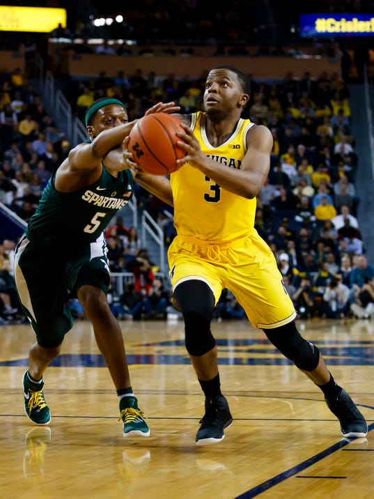 Michigan freshman Xavier Simpson gets some time — and results