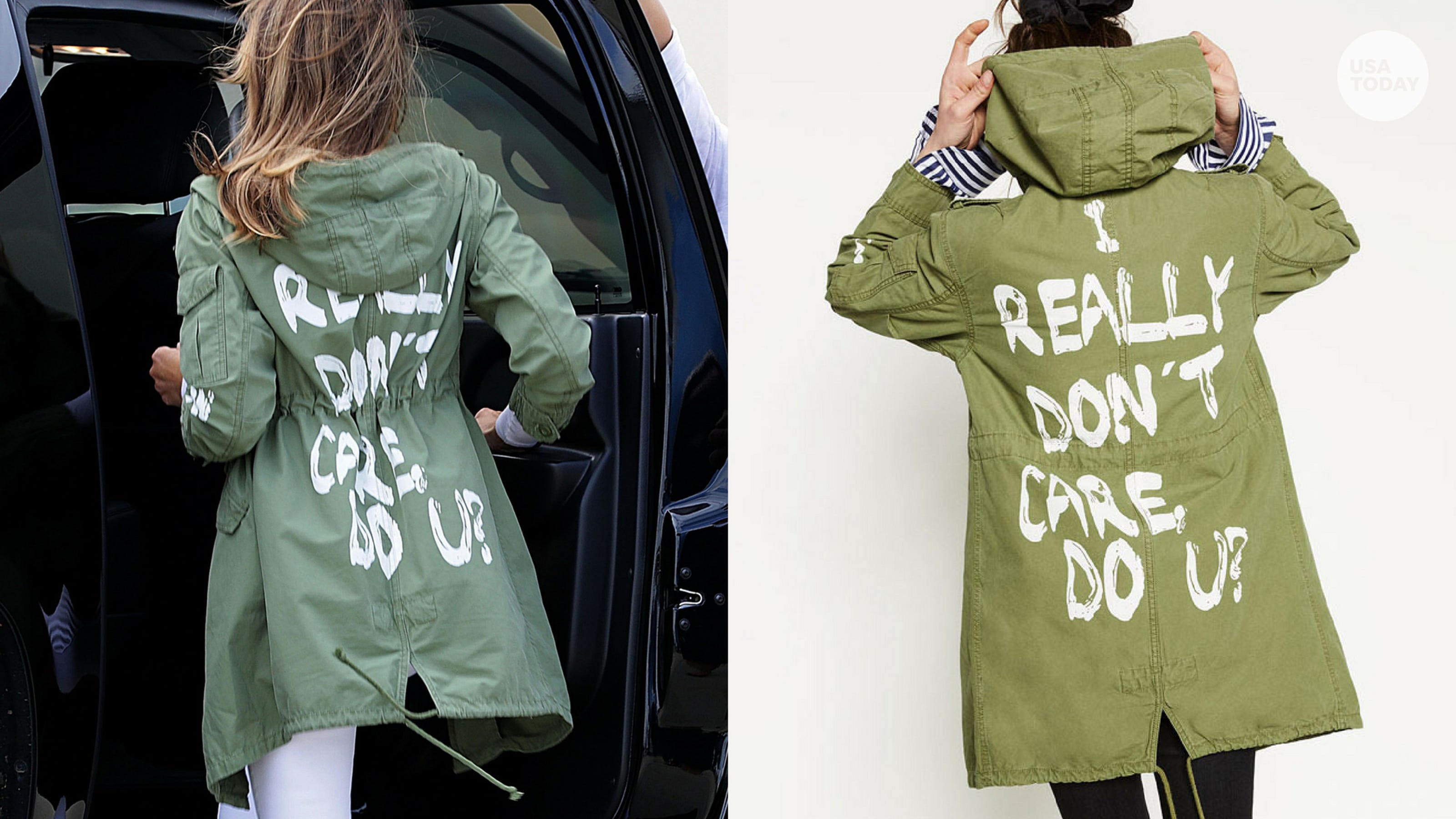 Melania Trump jacket says 'I DON'T REALLY CARE, DO U?'