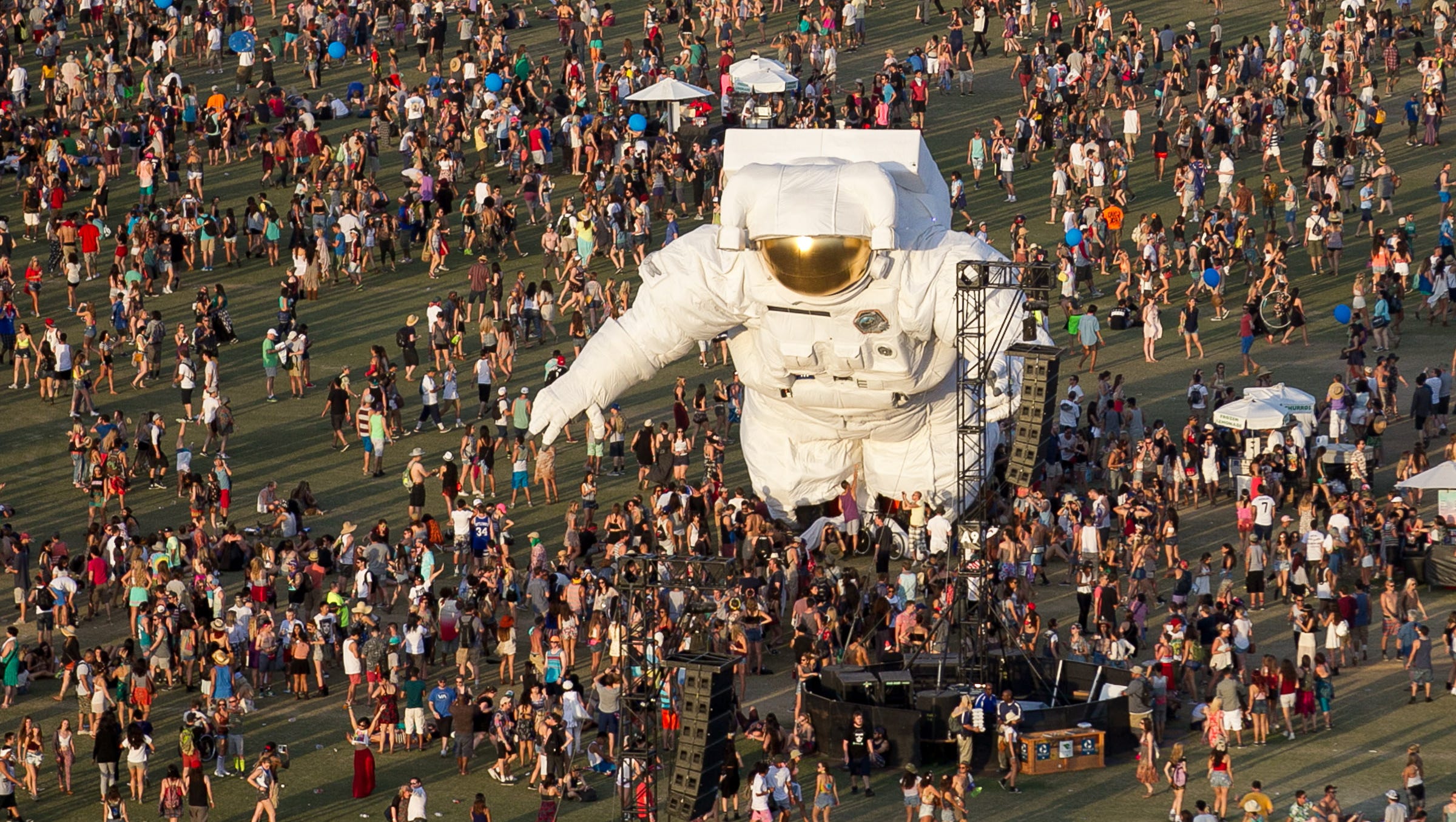 What is the Coachella vibe? Think art installations reaching for the sky